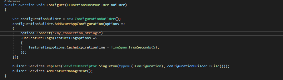App Configurations Feature Flag Manager Not Working In Azure Functions Along With Di · Issue 