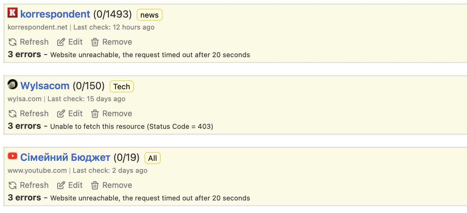 Feeds won't be updated after 3 failed attempts · Issue #879 · miniflux/v2 · GitHub