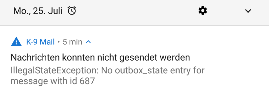 Illegalstateexception No Outboxstate Entry For Message When Deleting Into Trash Imap · Issue 