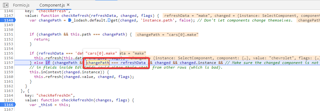 Bug Dynamic Select Filtering Refresh On Does Not Work · Issue 3108 · Formioformiojs · Github
