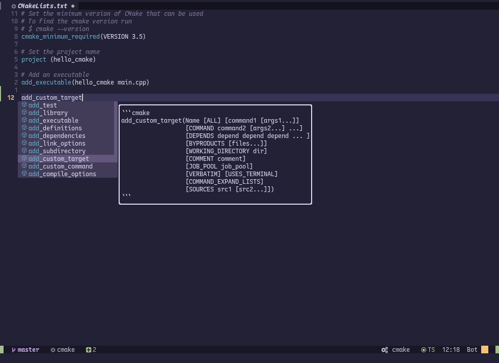 integrate cmake4vim · Issue #1016 · AstroNvim/AstroNvim · GitHub