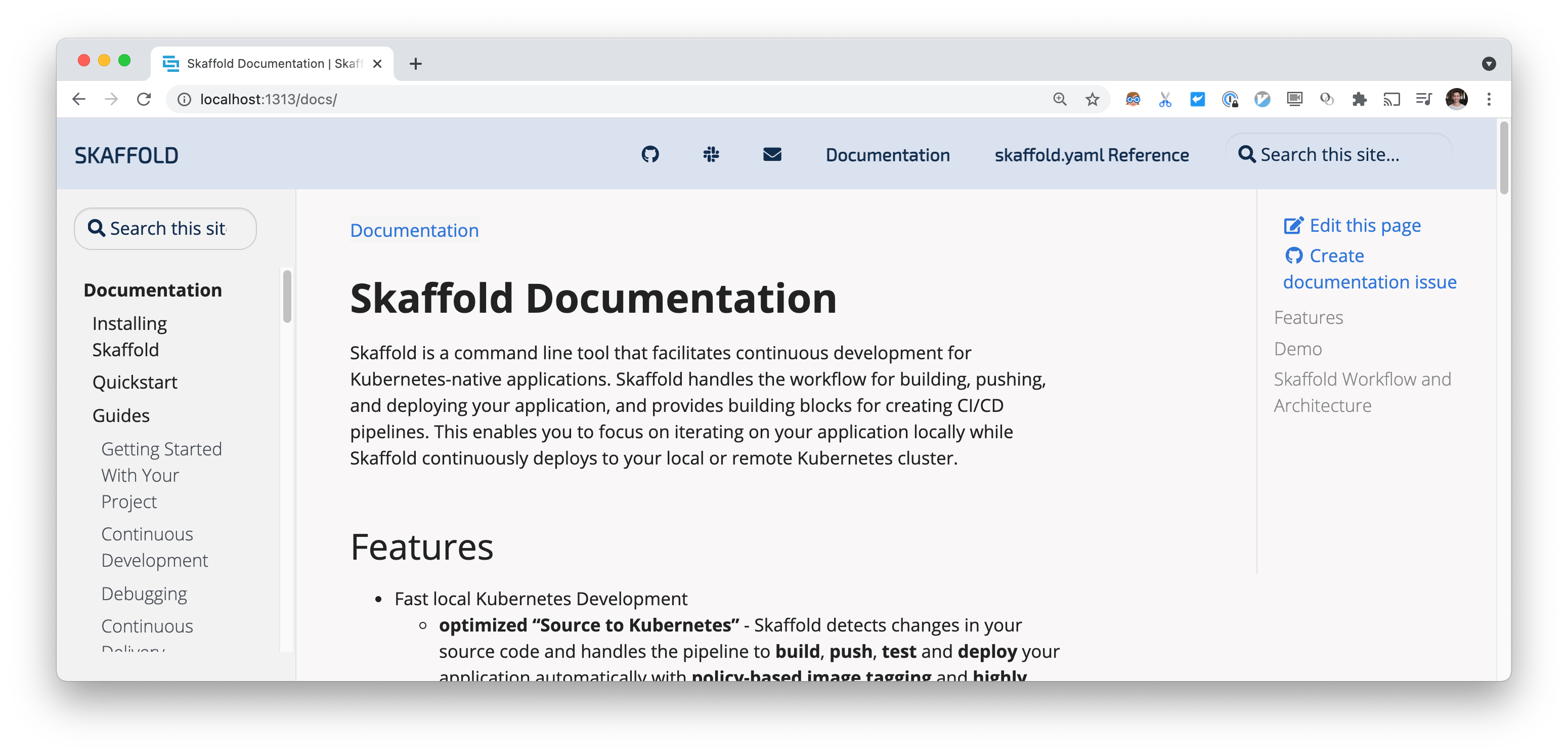 [Docs fixit] Link `CLI Reference`and `skaffold.yaml API` directly on ...