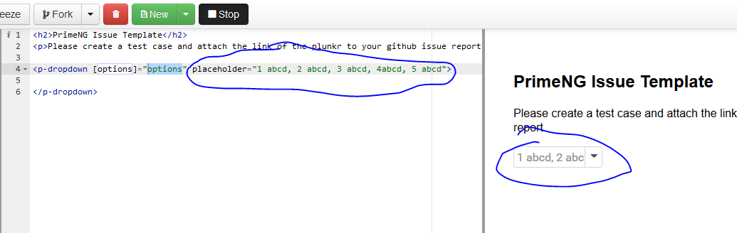 Dropdown cuts its placeholder to width of its options · Issue #4176 · primefaces/primeng · GitHub