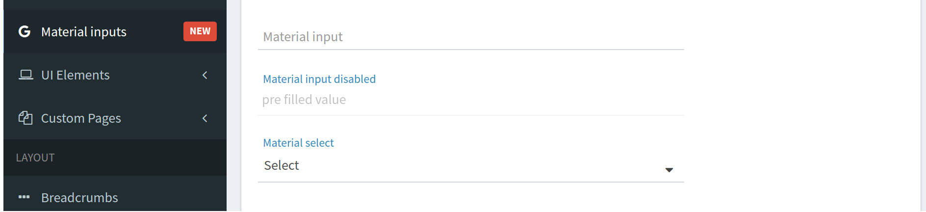 Labels should be gray on disabled material design inputs · Issue #80 · adminfaces/admin-theme ...