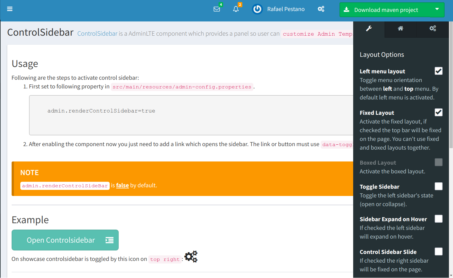 ControSidebar - layout fixed and boxed should not be enabled at the same time · Issue #93 ...