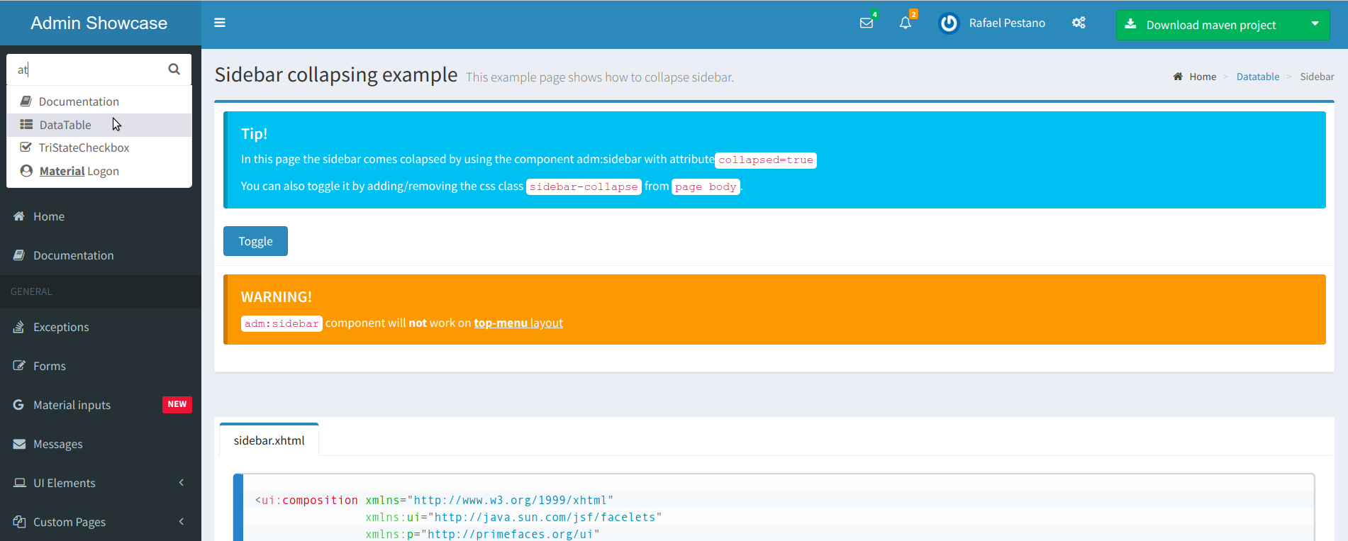 Incorporate menu search into admin template · Issue #103 · adminfaces/admin-template · GitHub