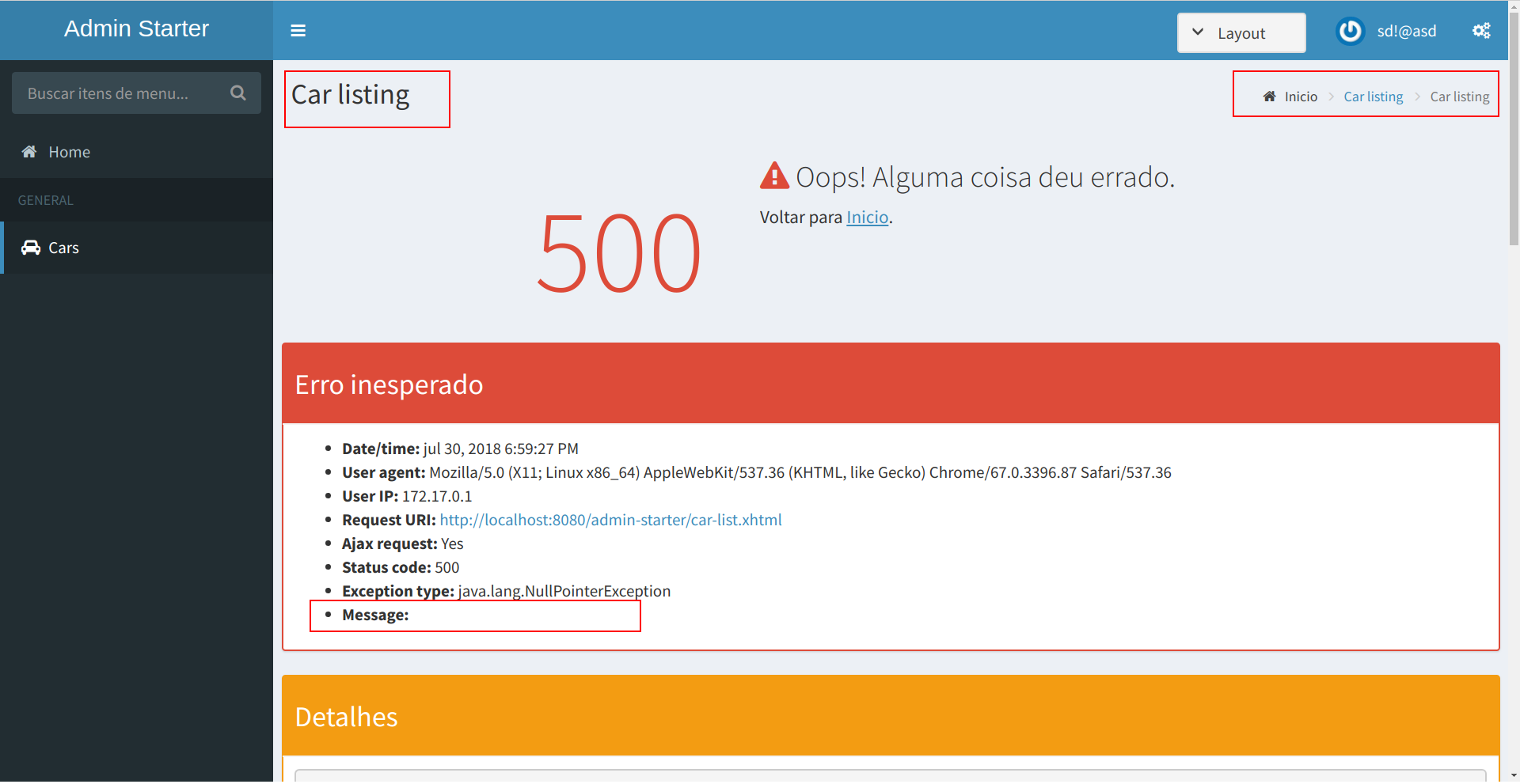 Hide page title and breadCrumbs on error page · Issue #111 · adminfaces/admin-template · GitHub