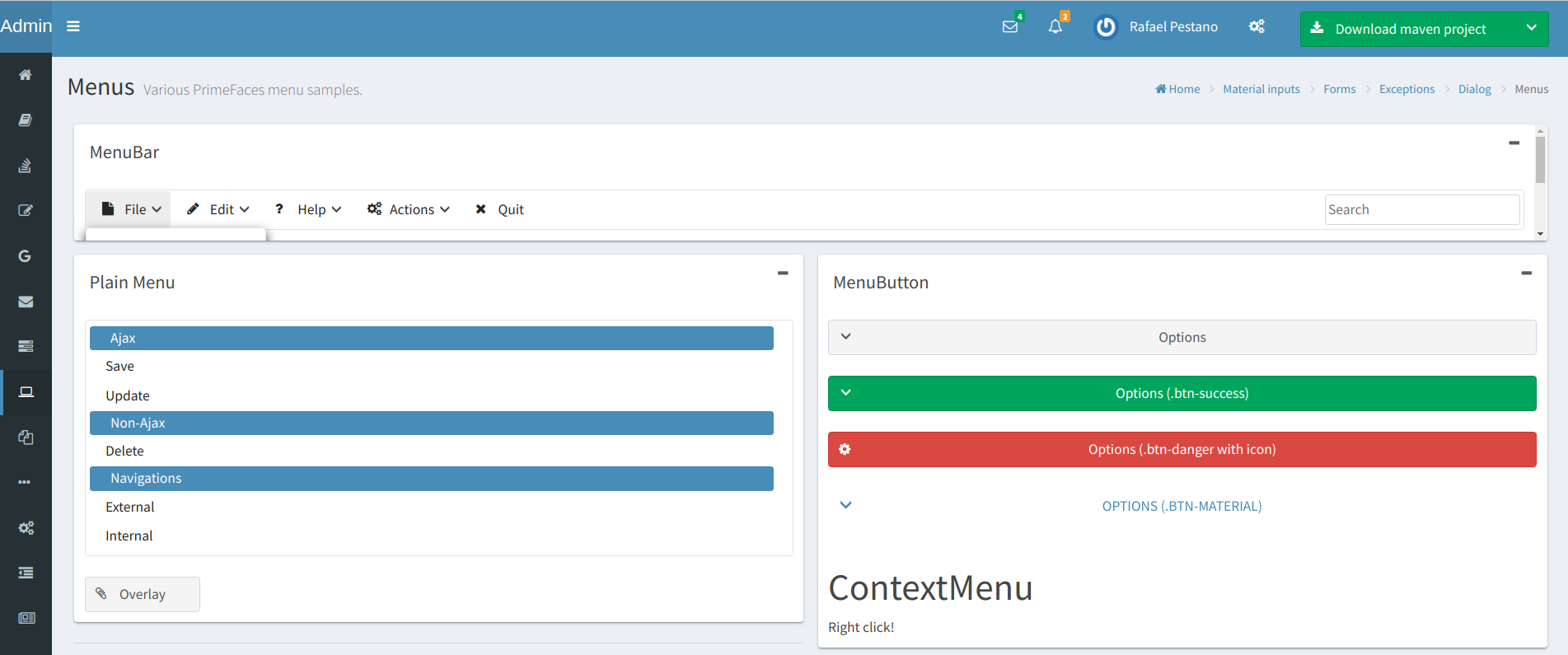 Menubar items are hidden when it is inside a panel · Issue #245 · adminfaces/admin-theme · GitHub
