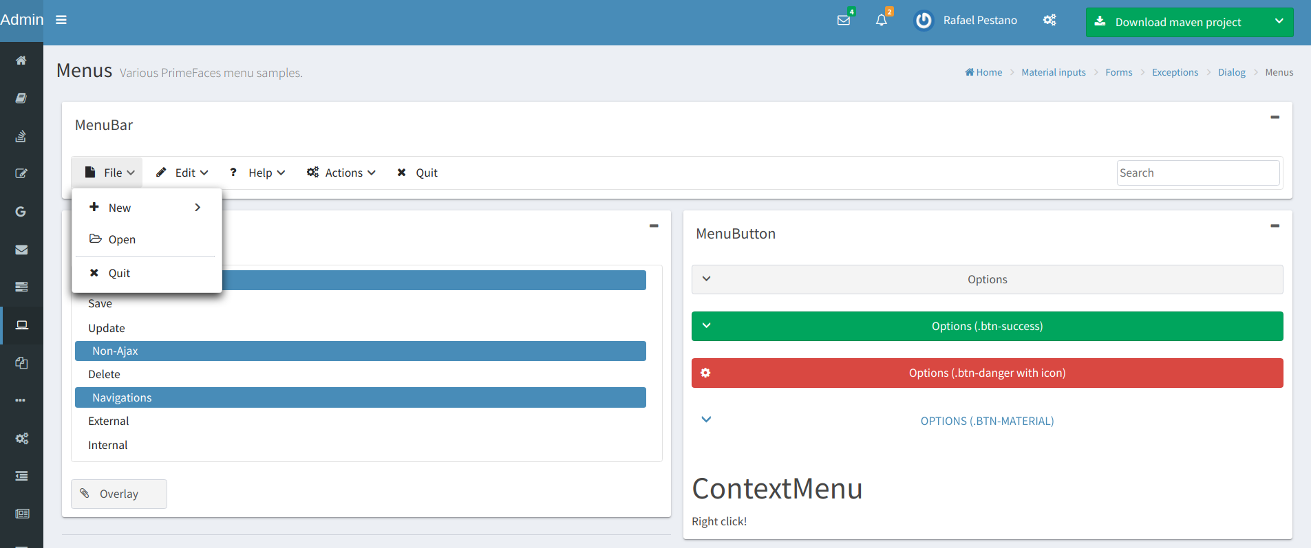 Menubar items are hidden when it is inside a panel · Issue #245 · adminfaces/admin-theme · GitHub