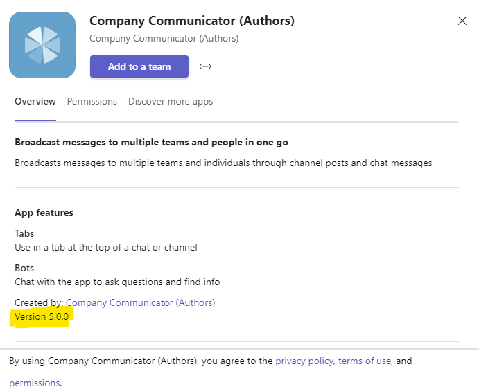 Incorrect version number displayed in App details after upgrade to v5.3 · Issue #978 · OfficeDev ...