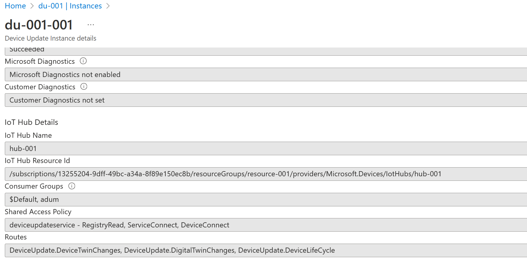 Device Update Instance Missing Message Route In Connected Iot Hub · Issue 418 · Azure Iot Hub