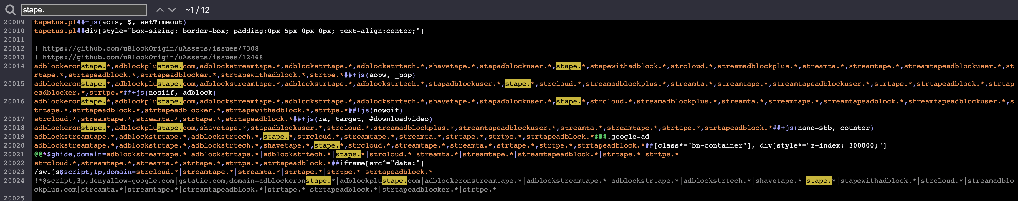 stape.io: breakage · Issue #16651 · uBlockOrigin/uAssets · GitHub