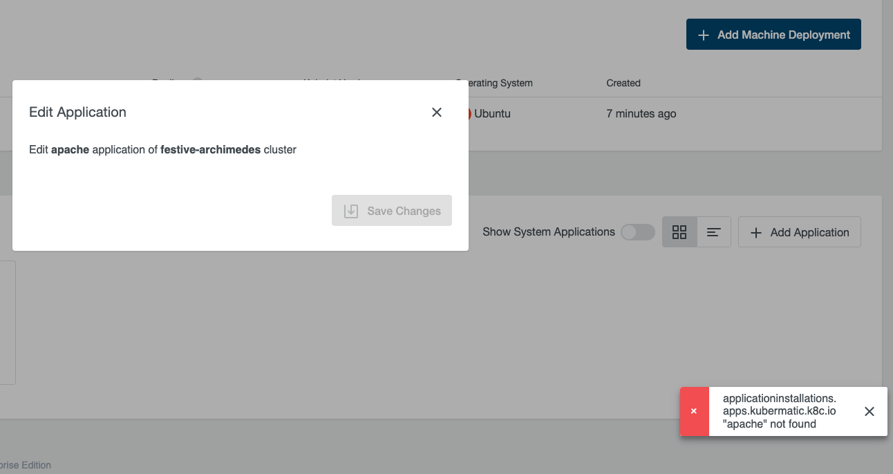 ApplicationInstallation created in incorrect namespace & not editable from the UI · Issue #5679 ...