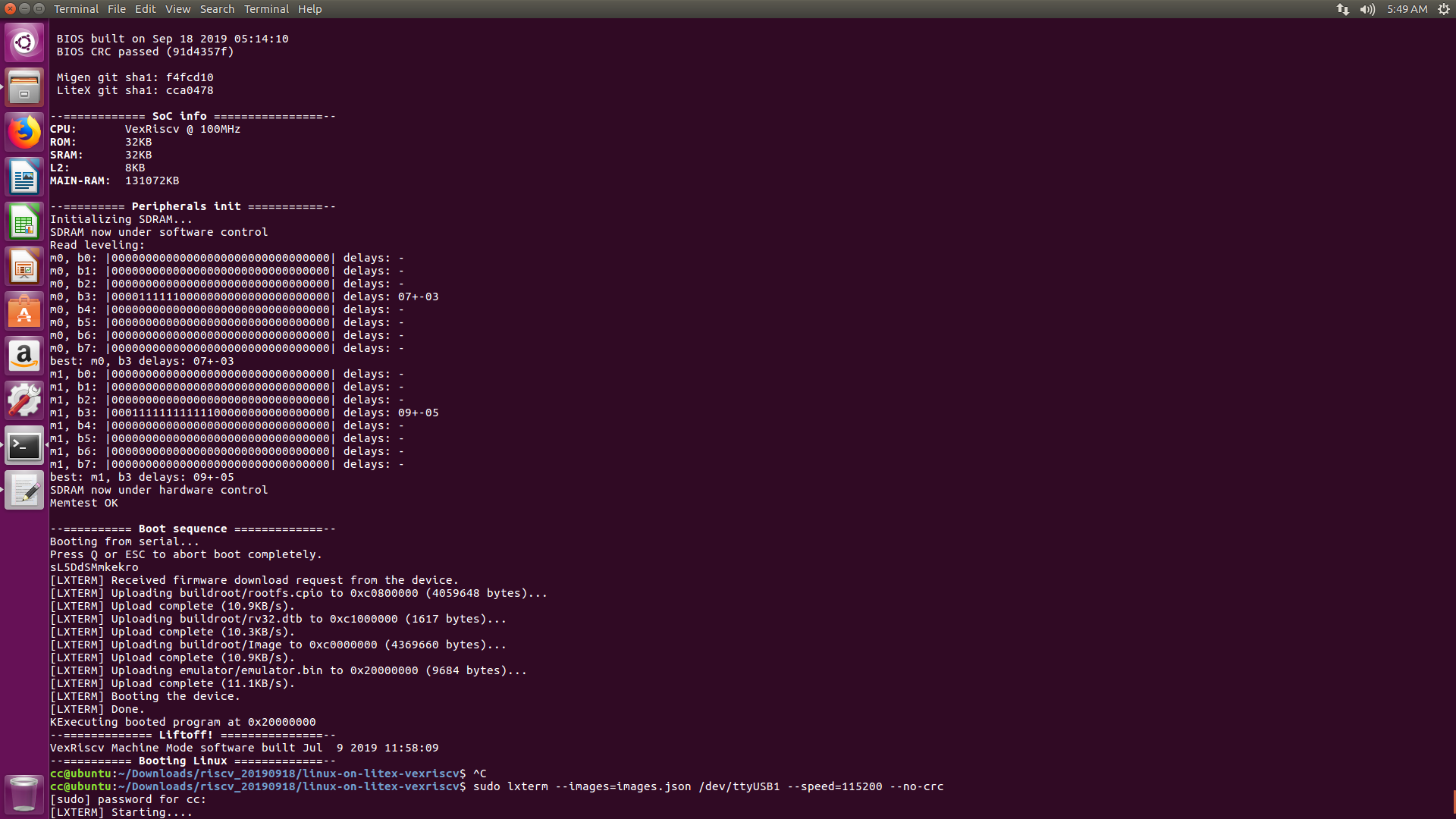 run in NEXYS4DDR stalled, and Simulation stalled in boot Linux · Issue #48 · litex-hub/linux-on ...