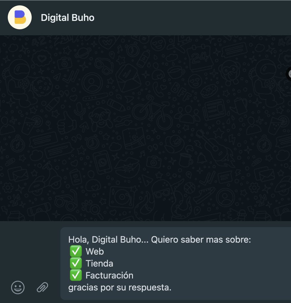 Enviar por whatsapp la info del servicio cuando se clique en Choose Package >> · Issue #8 ...