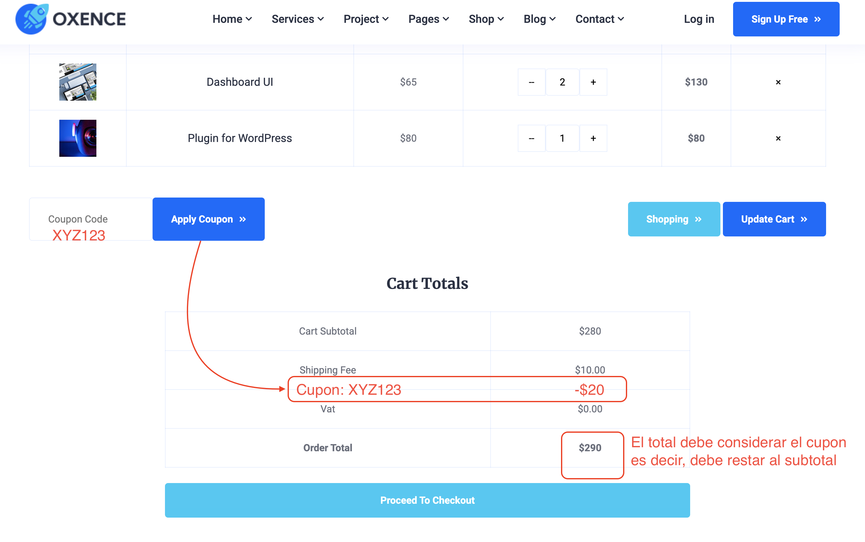 Habilitar el cupón de descuento y aplicarlo al total en la pagina del carrito · Issue #9 ...