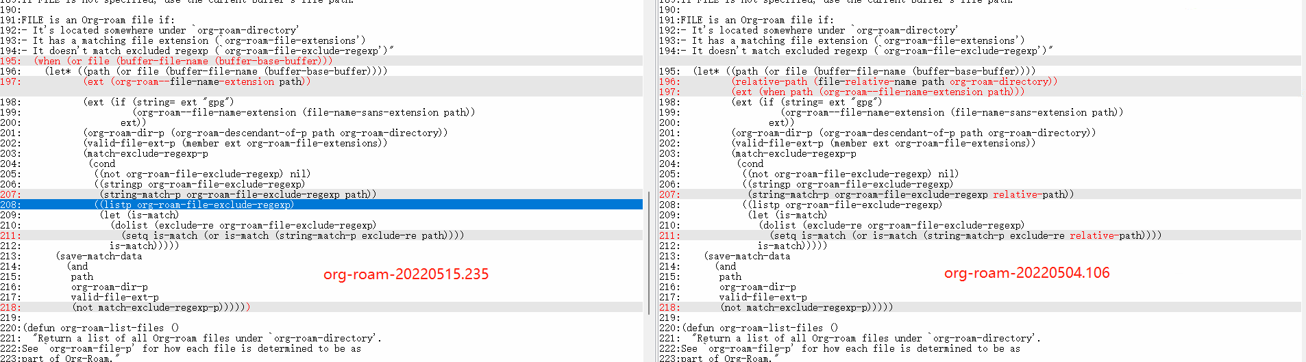 sqlite3 option for org-roam-database-connector does not delete or update the database cache ...