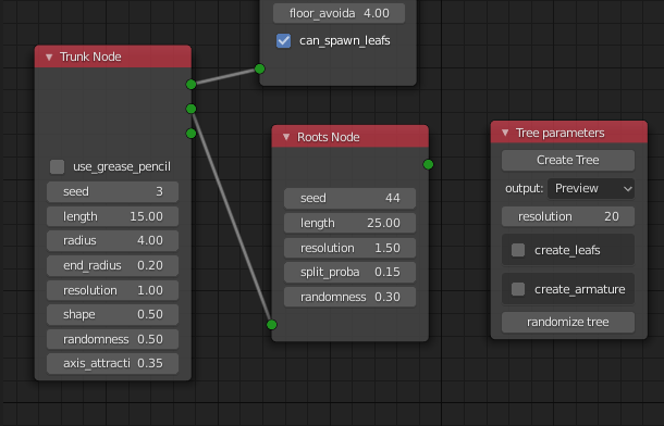 Unable to create "Fat" Trees with roots Blender 2.83.3 · Issue #225 · MaximeHerpin/modular_tree ...