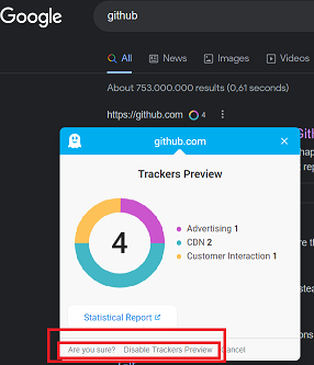 "Disable Trackers Preview" not working · Issue #935 · ghostery/ghostery-extension · GitHub