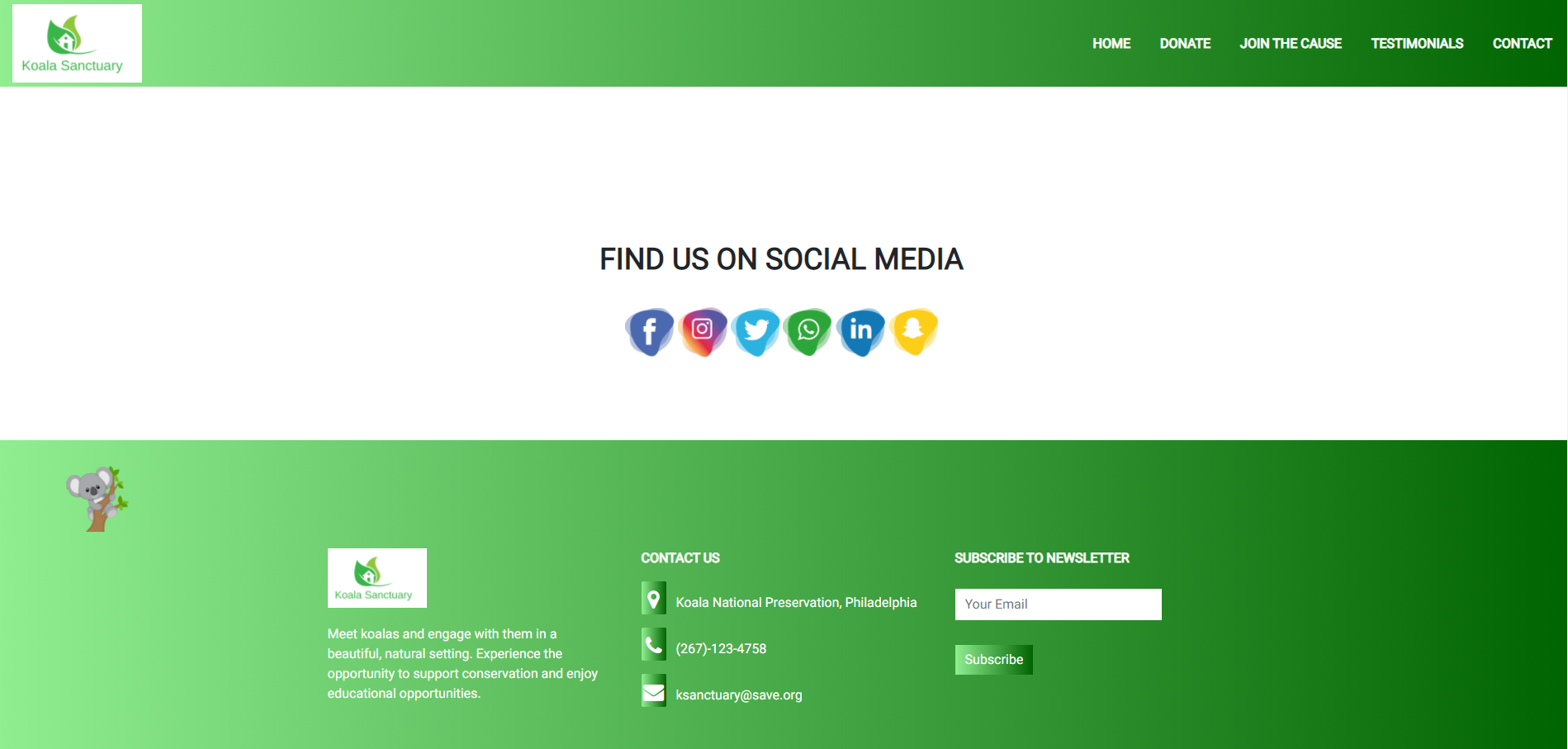 GitHub - canahuate16/koala-sanctuary: Fully Responsive Website utilizing HTML/CSS and JavaScript.