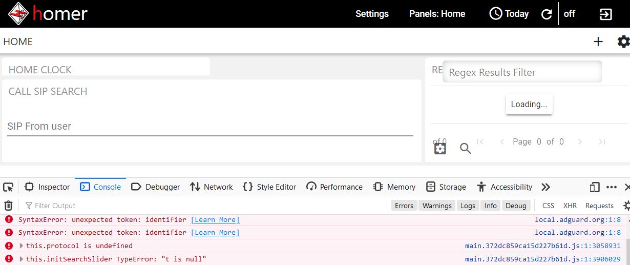 Homer 7 - No data in UI again. · Issue #391 · sipcapture/homer · GitHub