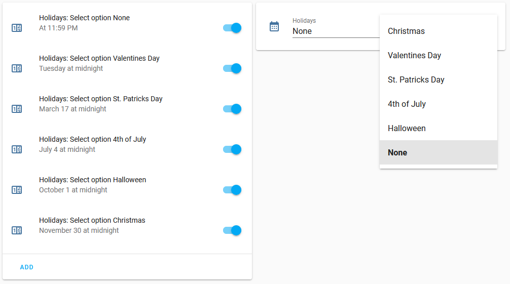 Year Long Schedule · Issue #518 · nielsfaber/scheduler-card · GitHub