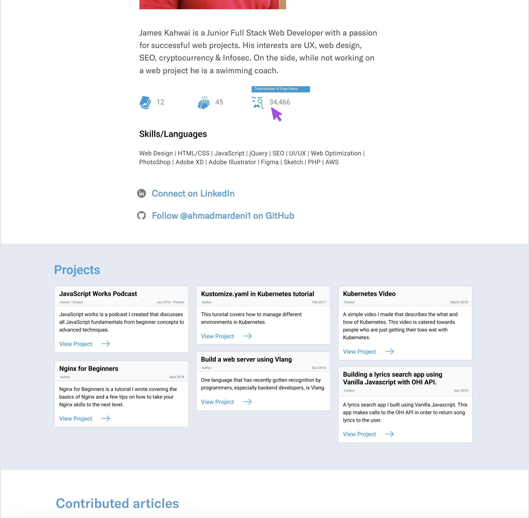 Create Projects Section on Author page. by hborrelli1 · Pull Request #7717 · section-engineering ...