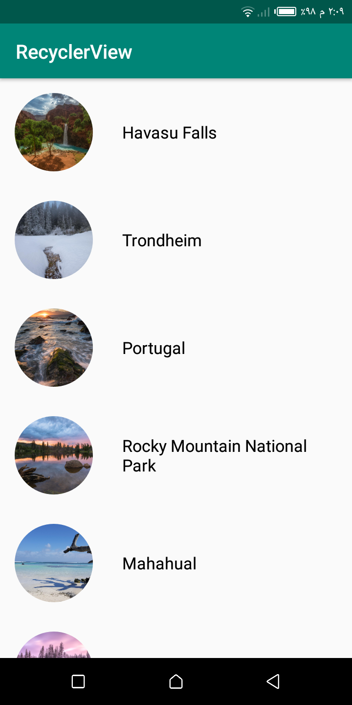 GitHub - mohamed-reda/RecyclerView: show for RecyclerView , circle ...