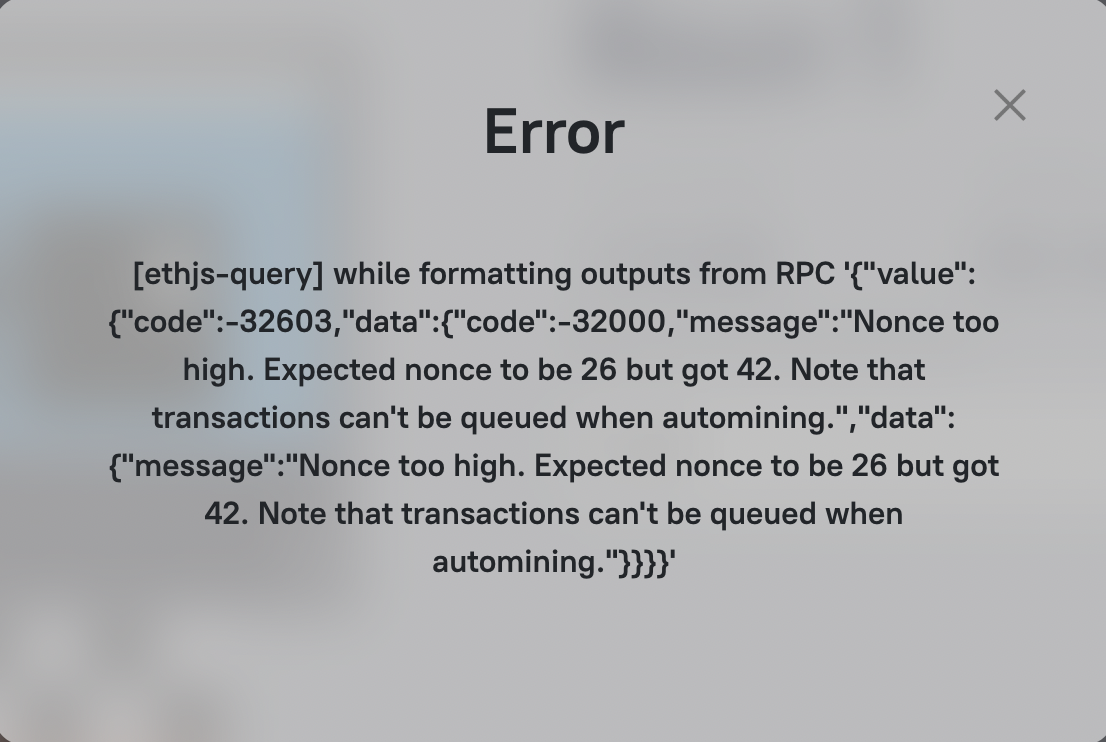 Nouns Webapp - running local, but error when bidding · Issue #569 · nounsDAO/nouns-monorepo · GitHub