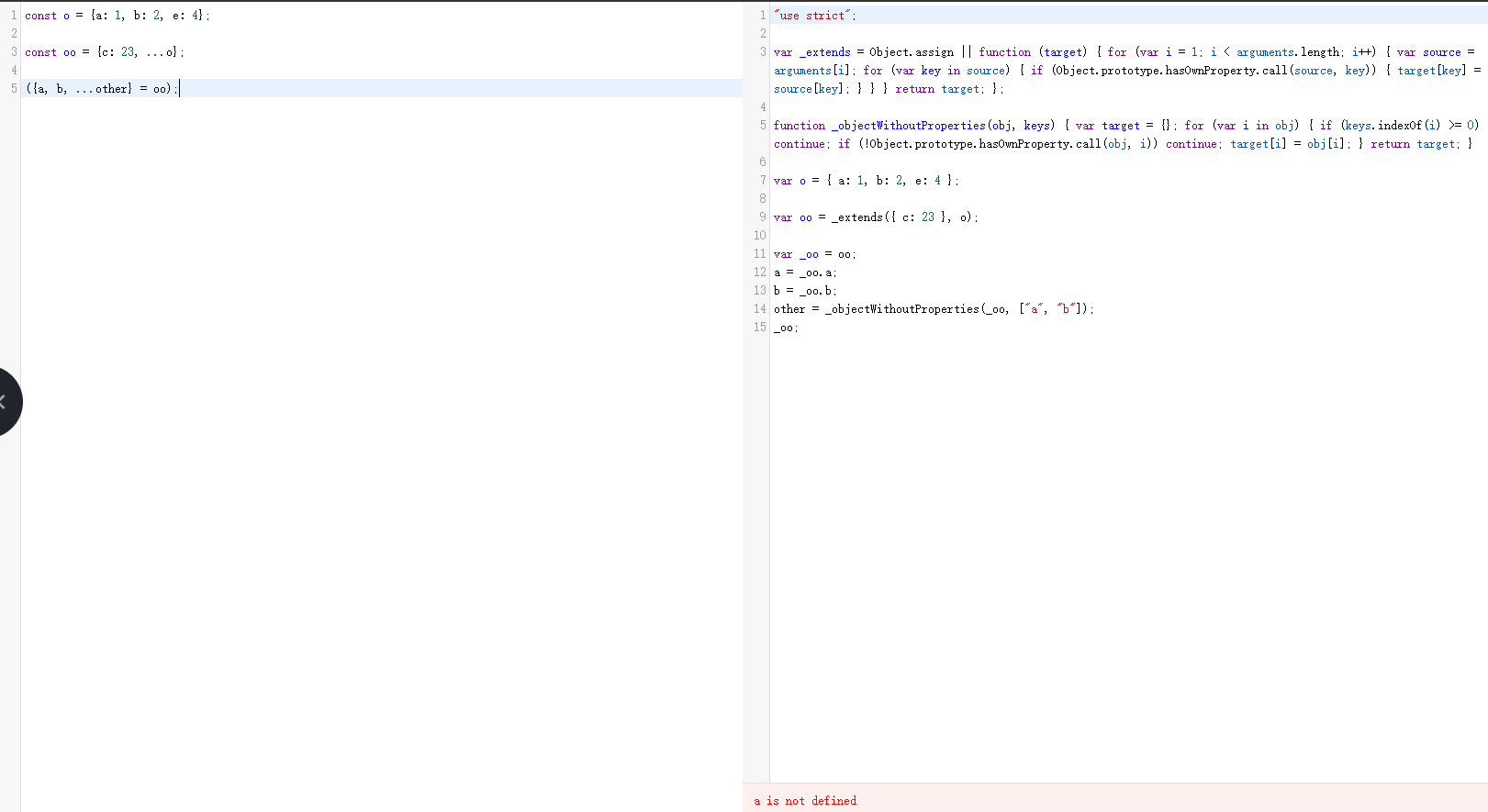 destructing assignment bug · Issue #8964 · babel/babel · GitHub