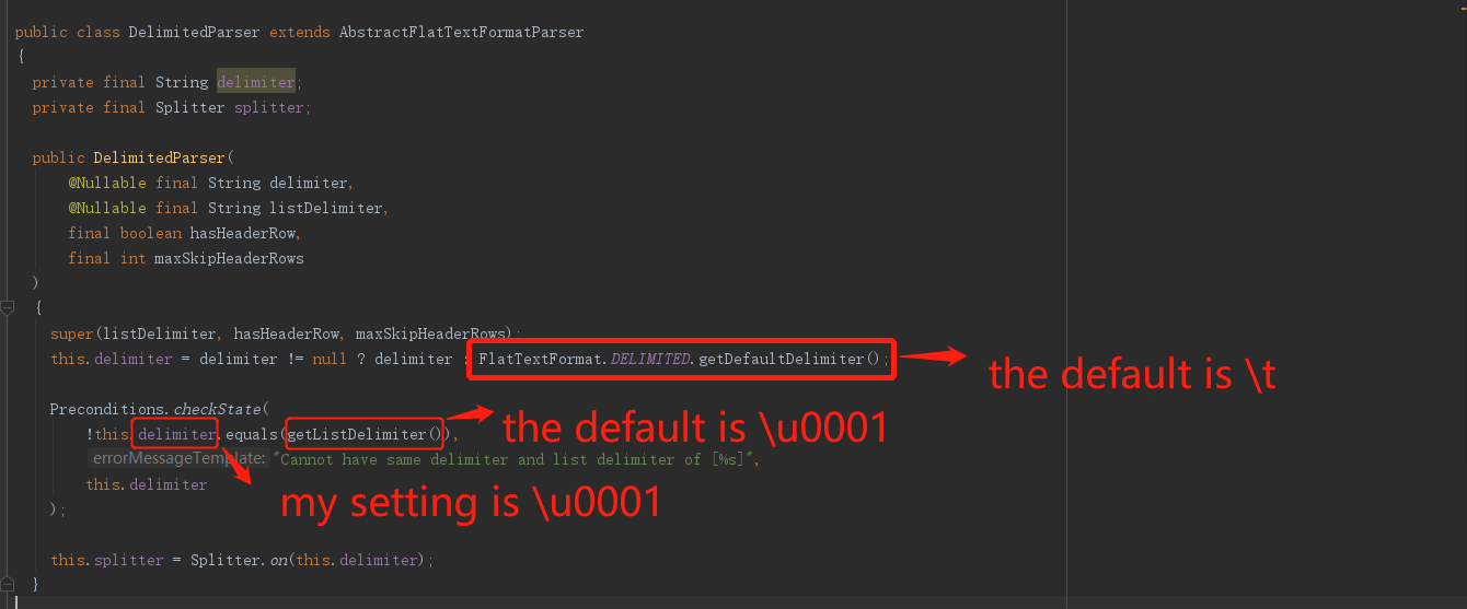 "Cannot have same delimiter and list delimiter of \u0001" · Issue #6102 ...