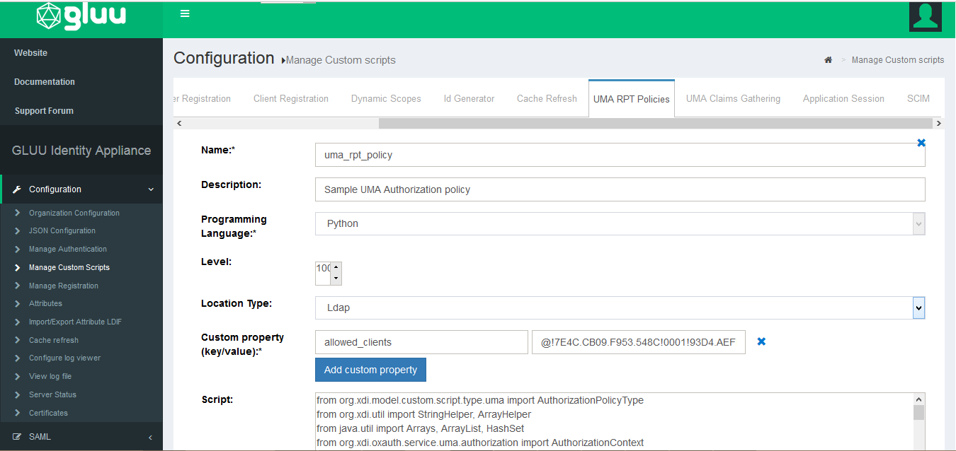 UMA 2 : Introduce new "UMA Claims Gathering Script" · Issue #590 · GluuFederation/oxTrust · GitHub