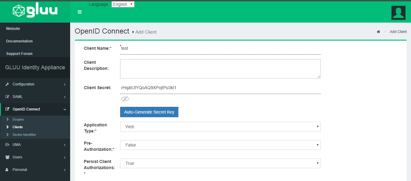 Auto-generate client secret · Issue #953 · GluuFederation/oxTrust · GitHub