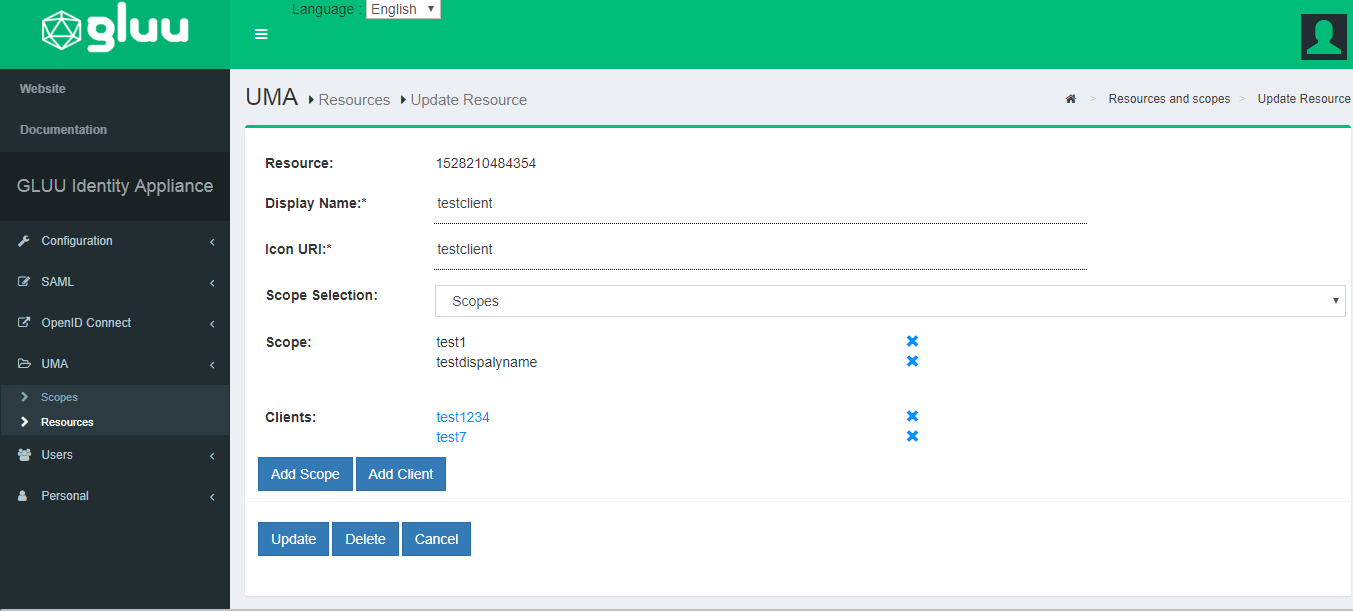 Remove UMA > "Add Resource" Button · Issue #808 · GluuFederation/oxTrust · GitHub