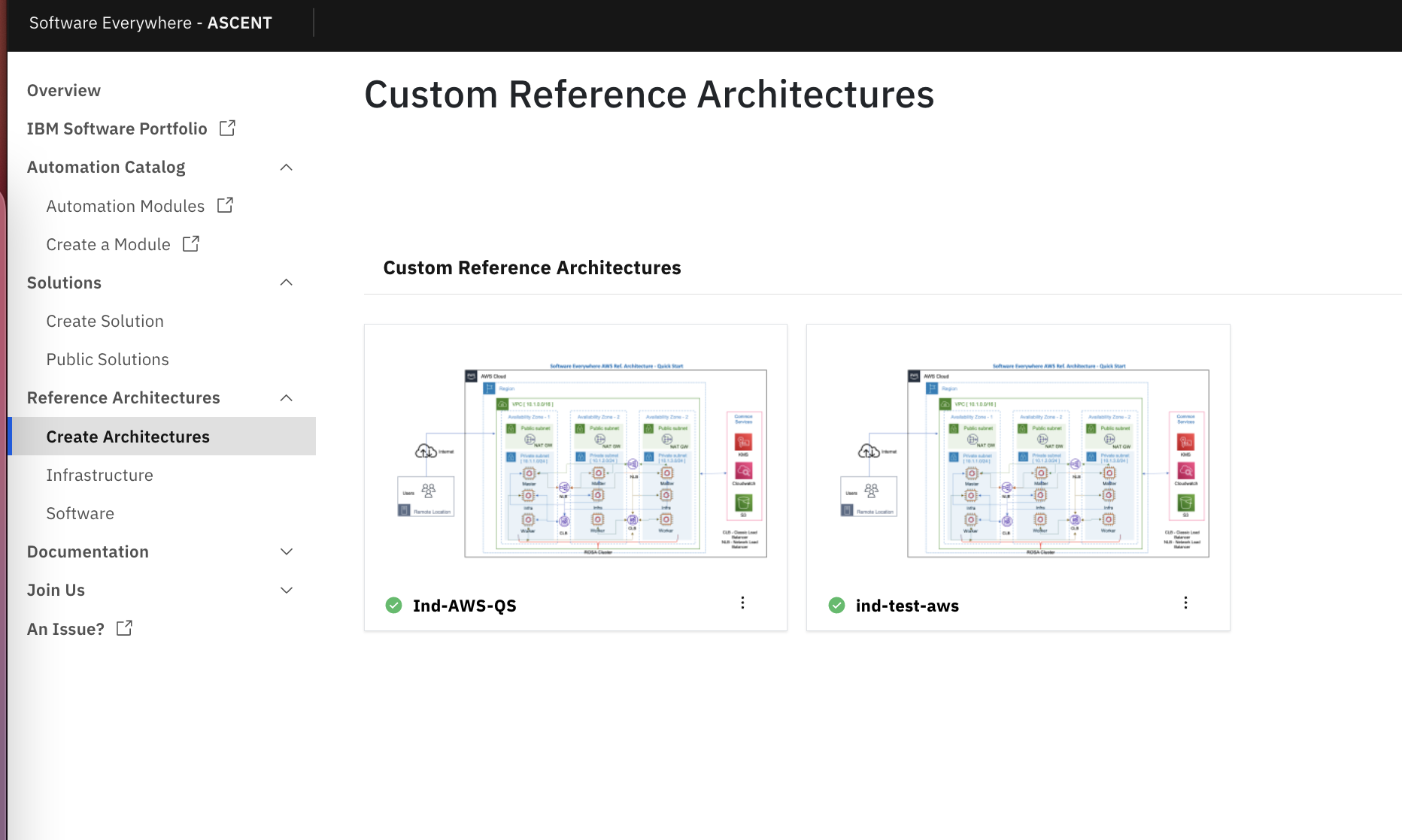 Ascent-ui Create reference architecture UI navigation : issue · Issue #70 · cloud-native-toolkit ...