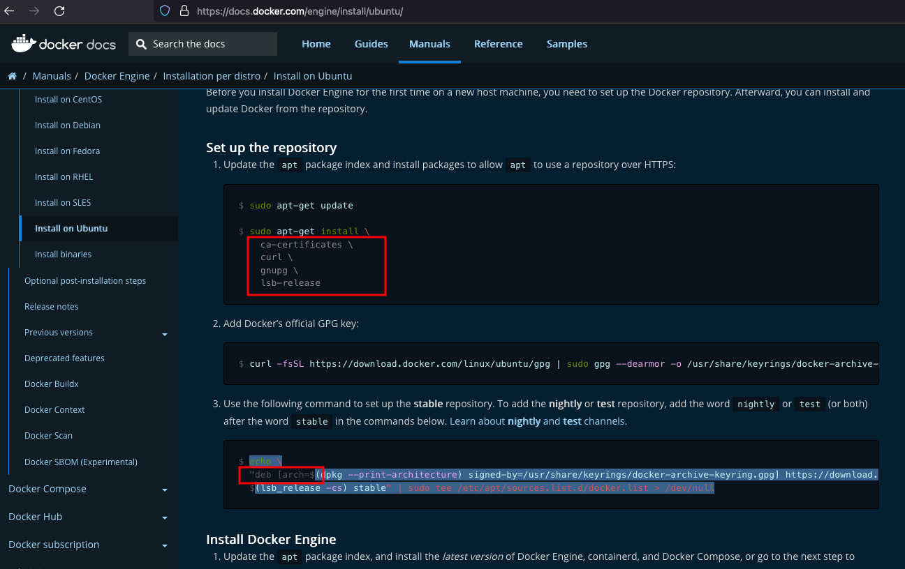 Can't copy-paste Ubuntu install instructions · Issue #14787 · docker/docs · GitHub