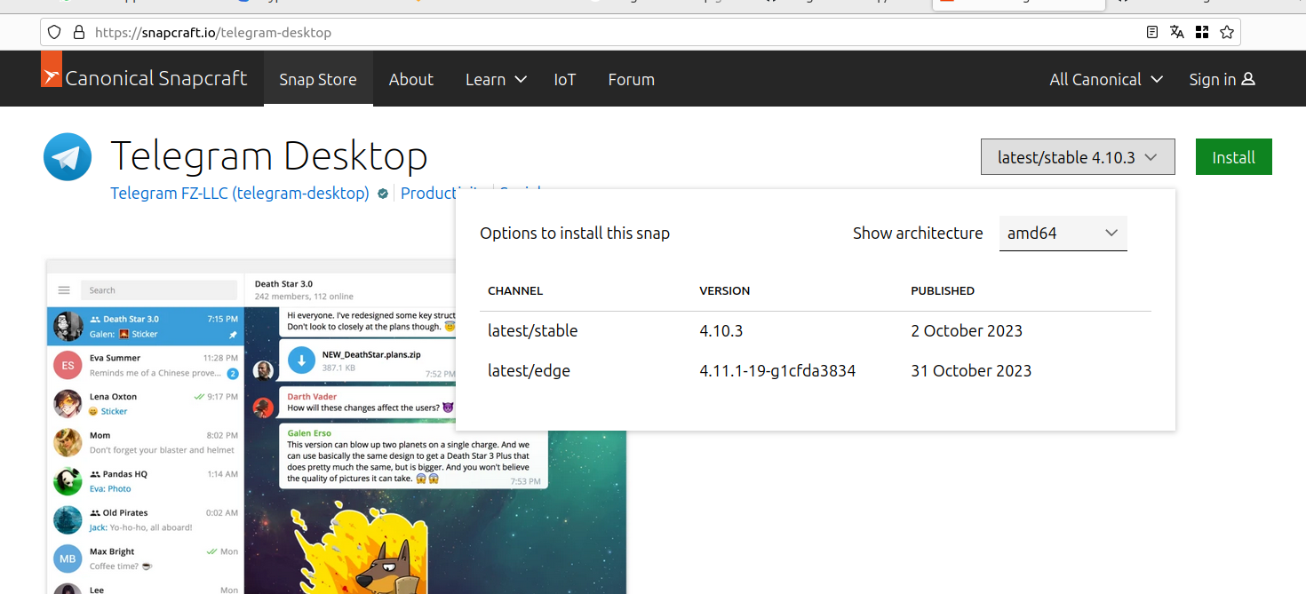 Upgrade Telegram Desktop Snap · Issue #27051 · telegramdesktop/tdesktop · GitHub