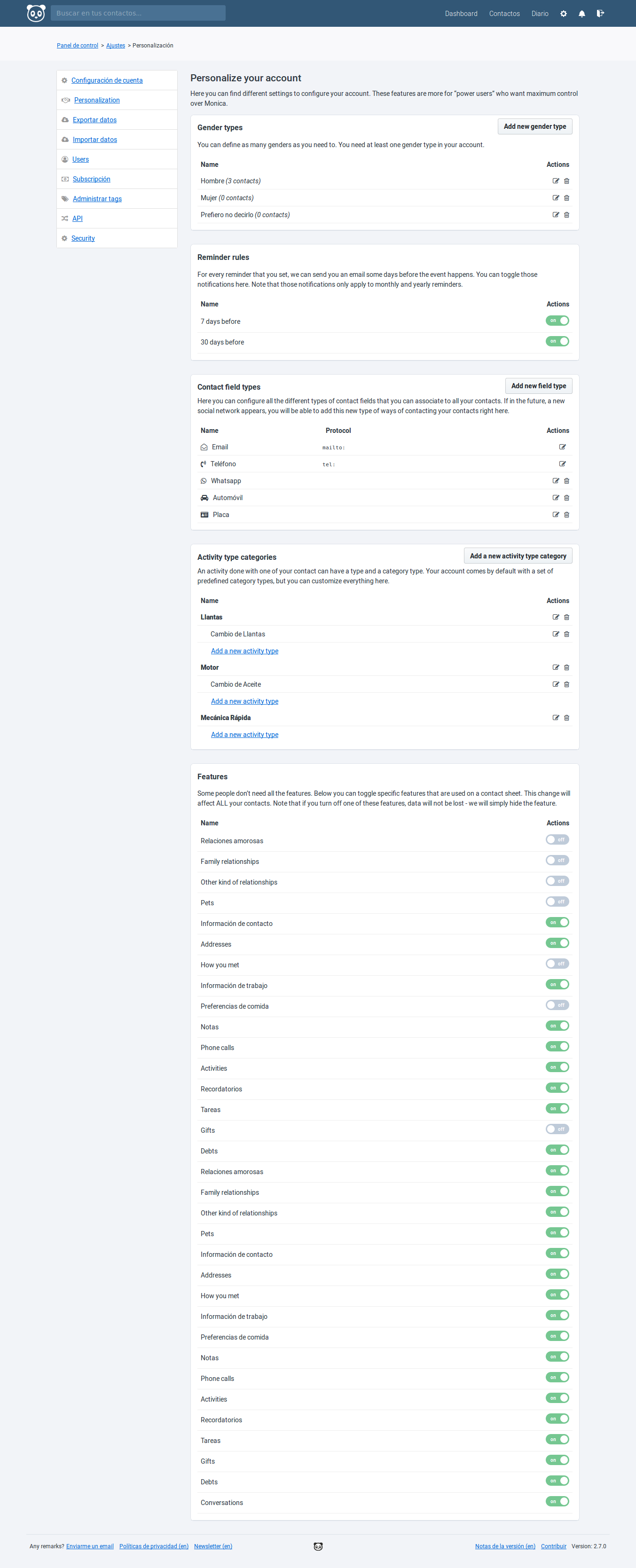 Duplicate entries on Personalization > Features · Issue #1785 ...