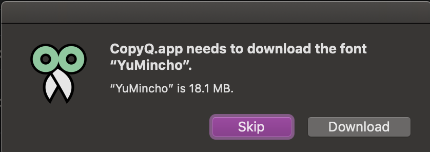 CopyQ prompts to download loads of fonts individually · Issue #1153 · hluk/CopyQ · GitHub