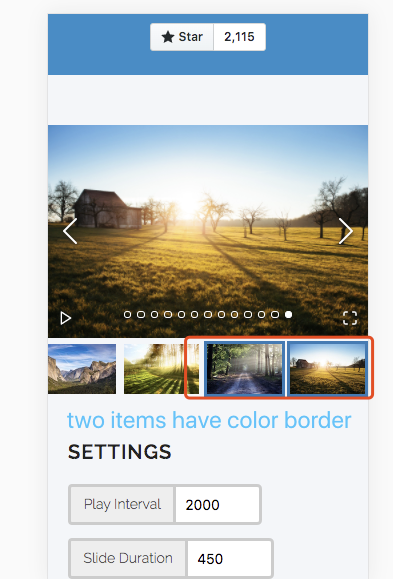 The border will not disappear in mobile if you click thumbnail image and then slide the image ...