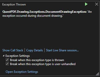 [iOS] An exception occured during document drawing · Issue #385 · QuestPDF/QuestPDF · GitHub