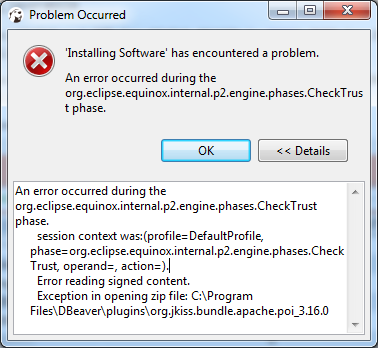 error installing office plugin on 4.1.2 · Issue #2021 · dbeaver/dbeaver ...