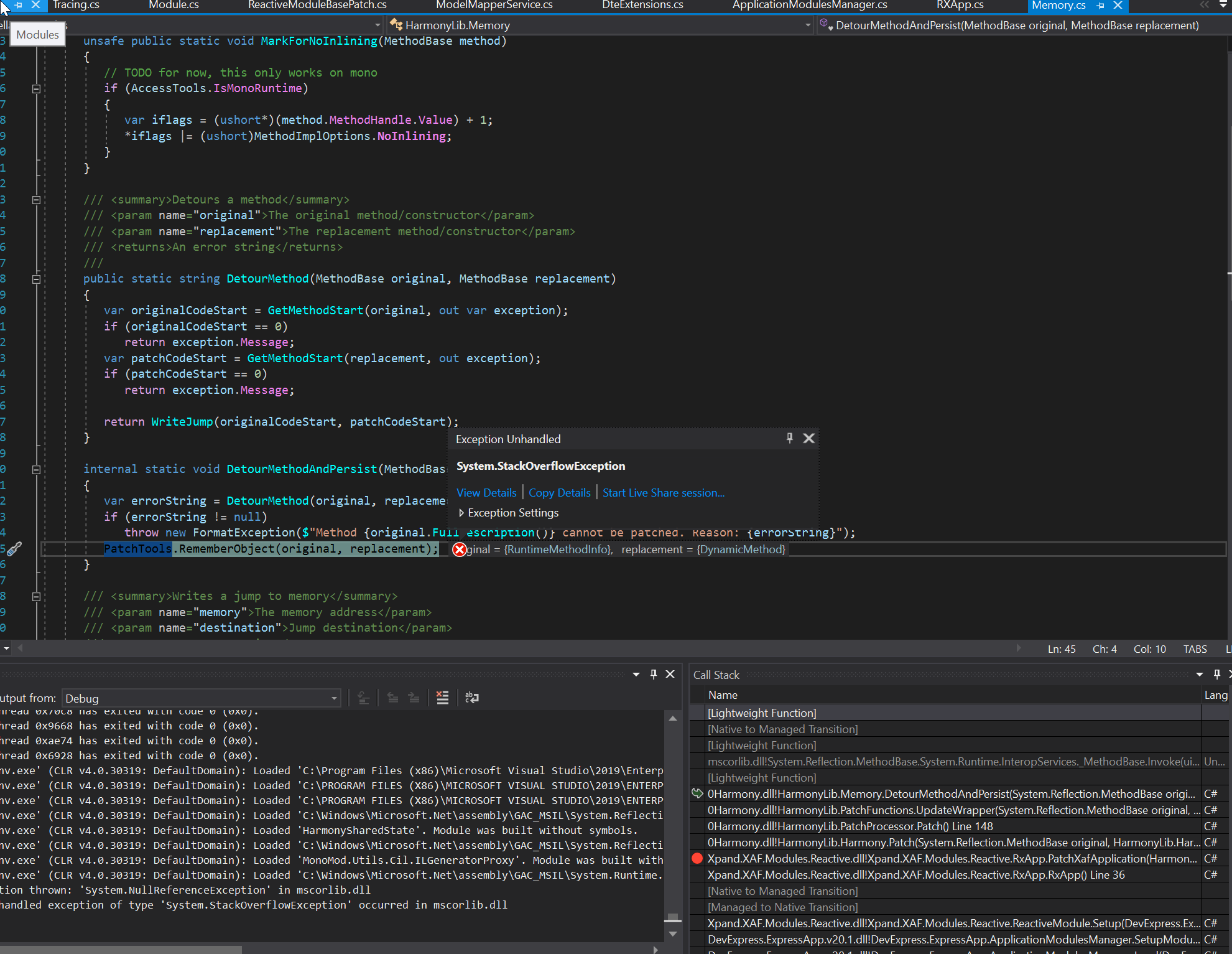 Arithmetic overflow crashing host process · Issue #297 · pardeike/Harmony · GitHub