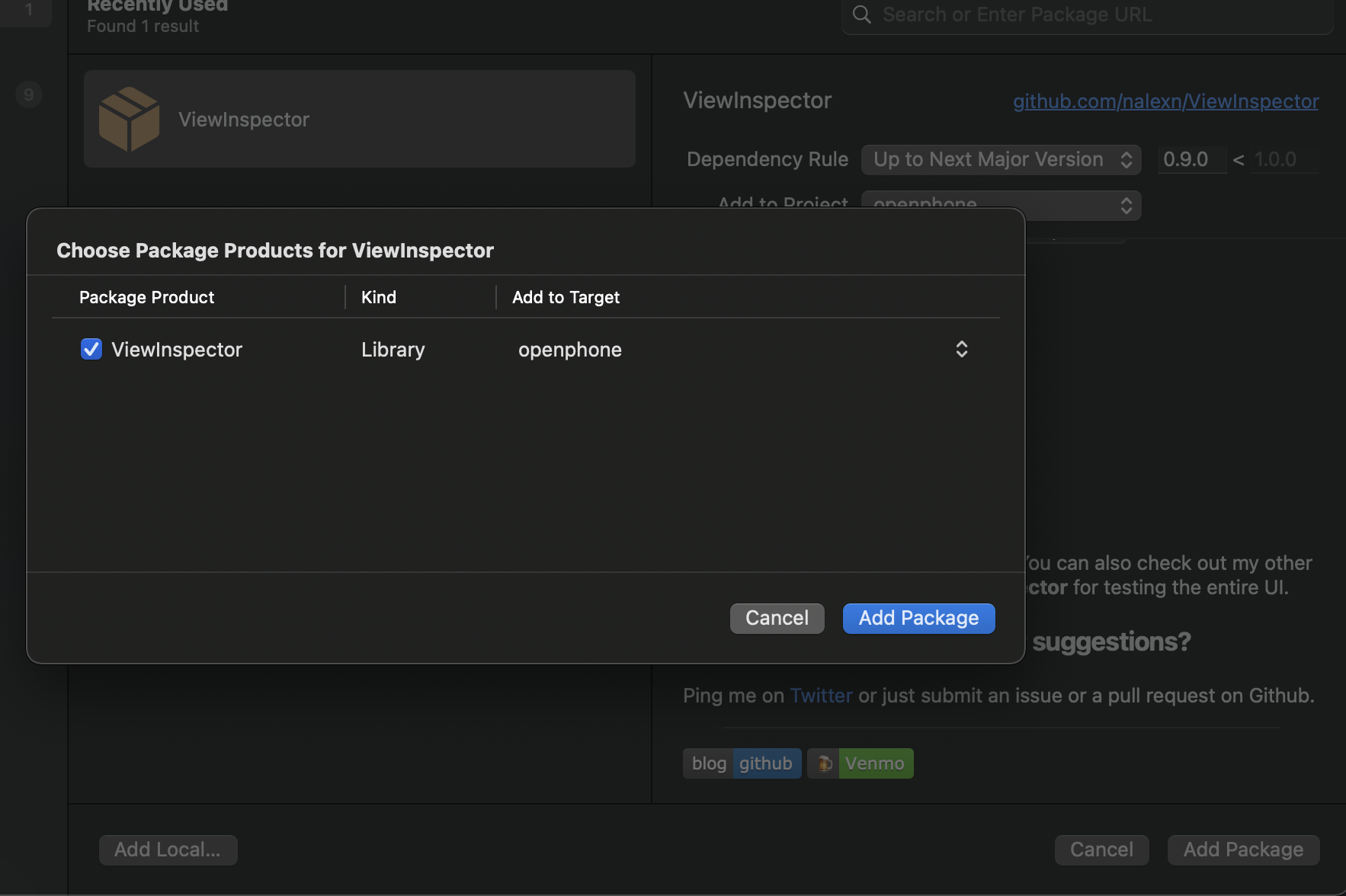 Project fails to compile after adding ViewInspector as Swift Package ...