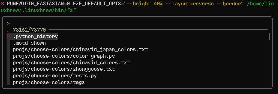 fzf's window has only half of the border in other encoding · Issue #2389 · junegunn/fzf · GitHub