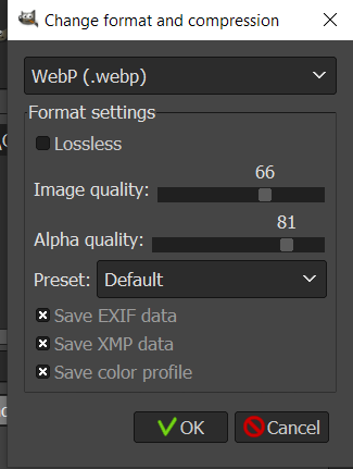 Calling error for file-webp-save · Issue #245 · alessandrofrancesconi/gimp-plugin-bimp · GitHub