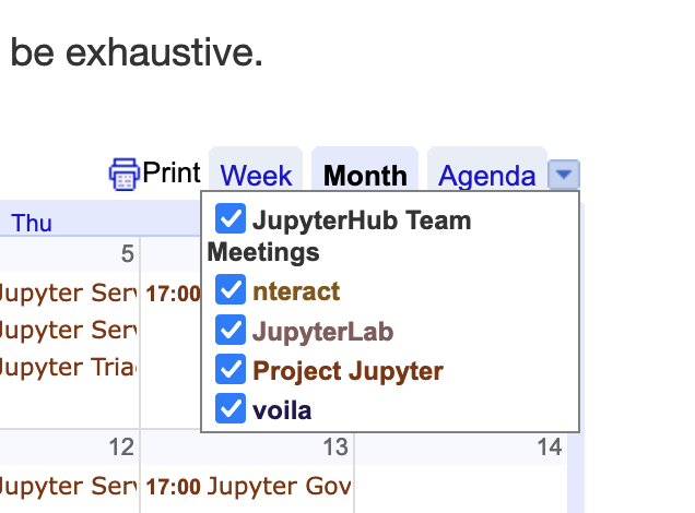 Transition to using the Jupyter central calendar ? · Issue #543 · jupyterhub/team-compass · GitHub