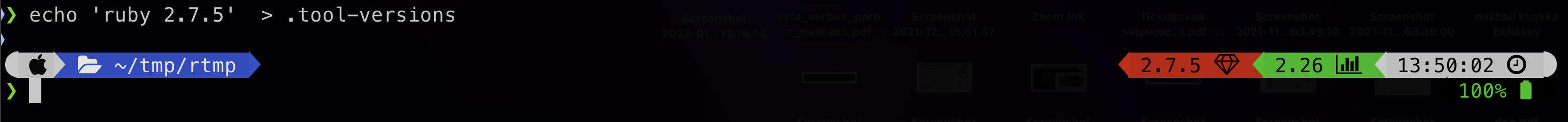 [BUG] Asdf + Ruby do not show version on the right side · Issue #1725 · romkatv/powerlevel10k ...