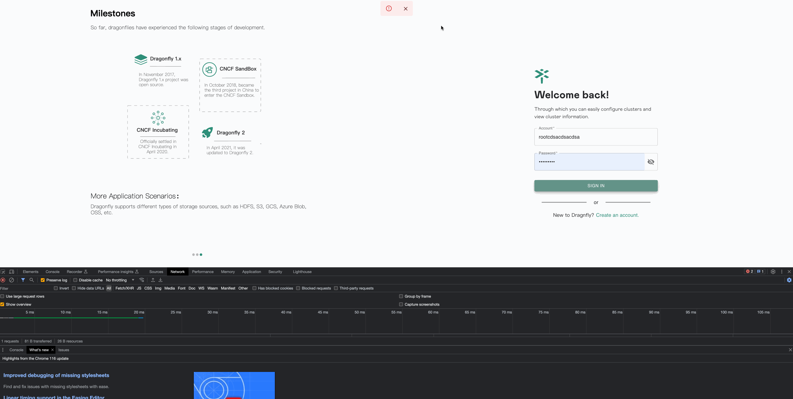 Name verification error when SignIn and SignUp · Issue #275 · dragonflyoss/console · GitHub