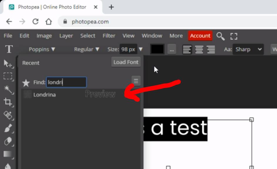 Font not loading · Issue #3812 · photopea/photopea · GitHub
